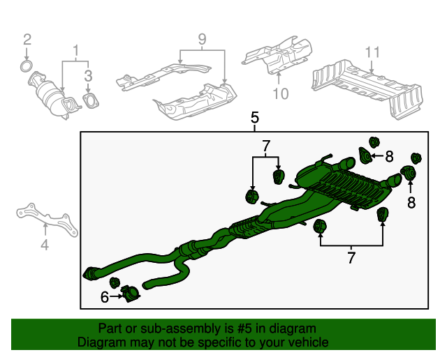 2016-2019 Cadillac ATS Exhaust Muffler 84399113 | QuirkParts