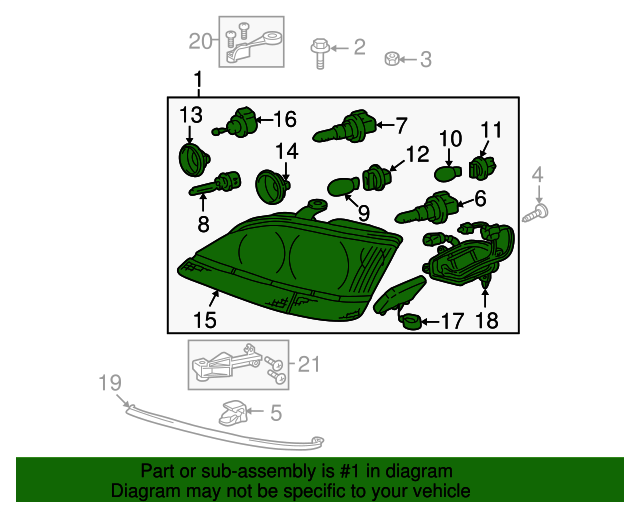 2001-2003 Lexus RX300 Composite Assembly 81150-48130 | toyolexparts