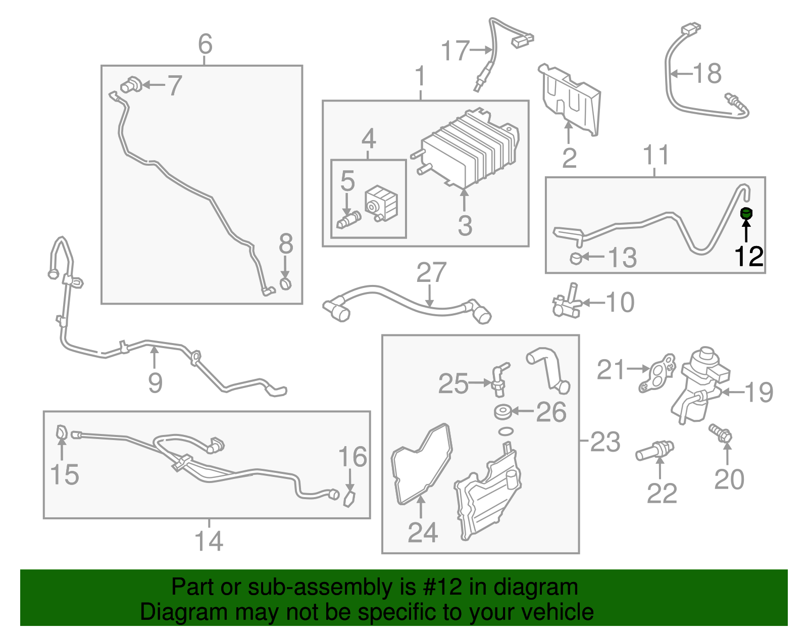 2013-2019 Ford Escape Vapor Hose Retainer Clip CV6Z-9A317-B | OEM Parts ...