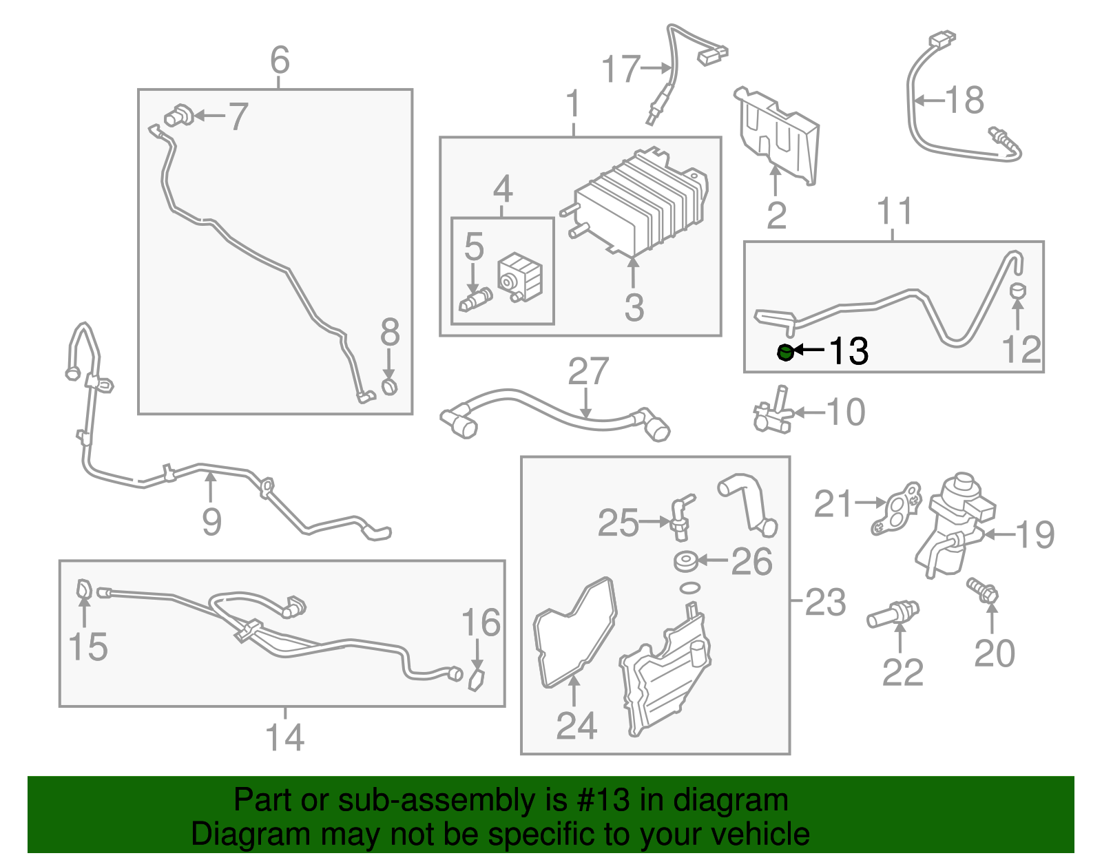 2013-2019 Ford Escape Purge Line Retainer Clip CV6Z-9A317-C | Fairway ...