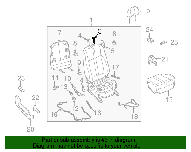 2008-2009 Nissan Altima Headrest Guide 87603-EN000 | Temecula Nissan Parts
