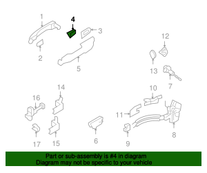 82662-3M010-TB - Exterior Door Handle Cover 2009-2010 Hyundai Genesis ...