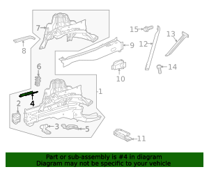 205-626-11-16 - Apron/Rail Assembly Reinforcement 2015-2021 Mercedes ...