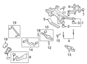 1K0-505-145-J - Suspension Cross-Member Front Bushing 2006-2013 Audi ...