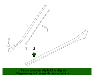 2017-2023 Jaguar Lower Molding Clip T4A7404 | JaguarParts.com