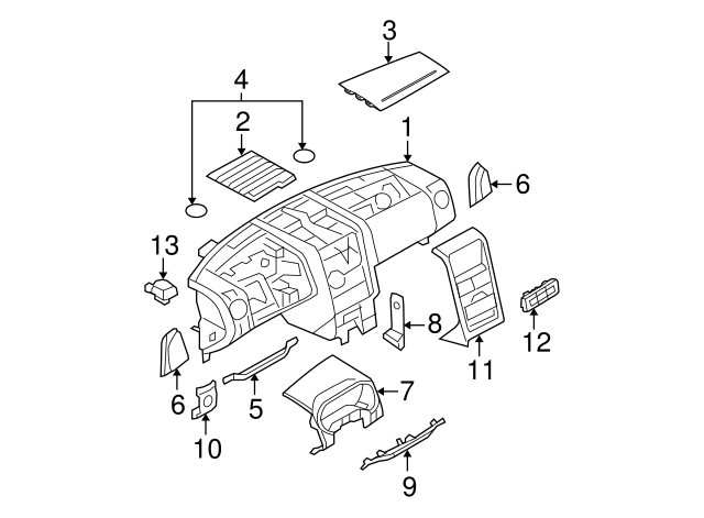 2006-2008 Ford Panel Asm Instrument T 6L2Z7804302NAA | TascaParts.com