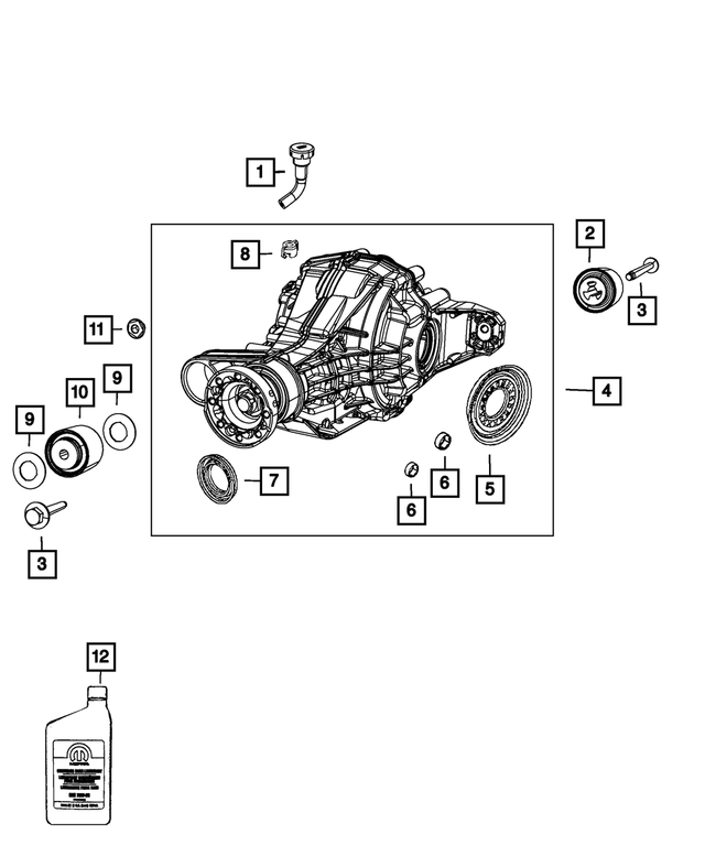 2014-2024 Jeep Rear Axle Differential 68378937AB | Mopar eStore