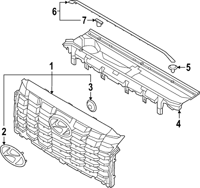 2024 Hyundai Palisade Grille 86350-S8SC0-TRC | OEM Parts Online