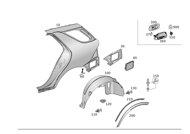 2012-2019 Mercedes-Benz Paneling, Flap 166-757-00-06 | Mercedes-Benz ...
