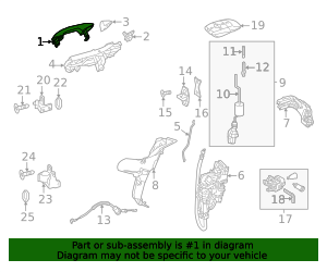 099-760-56-01-9183 - Handle, Outside 2015-2021 Mercedes-Benz ...