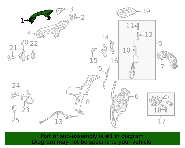 099-760-56-01-9183 - Handle, Outside 2015-2021 Mercedes-Benz ...
