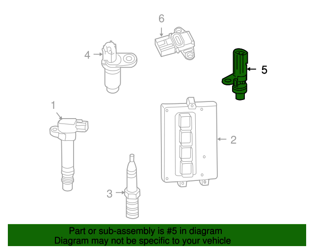 2004-2012 Mopar Crankshaft Position Sensor 56044180AC | TascaParts.com