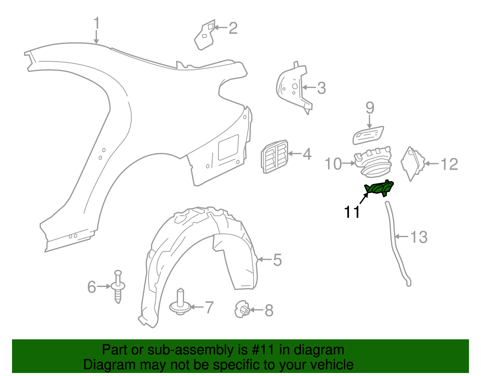 2014-2020 Mercedes-Benz Fuel Filler Housing Bracket 222-633-11-11 ...