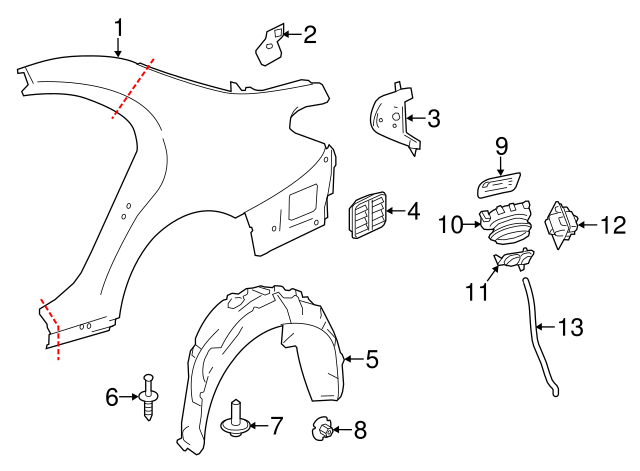 222-690-82-00 - Wheelhouse Liner 2014-2020 Mercedes-Benz | Mercedes ...