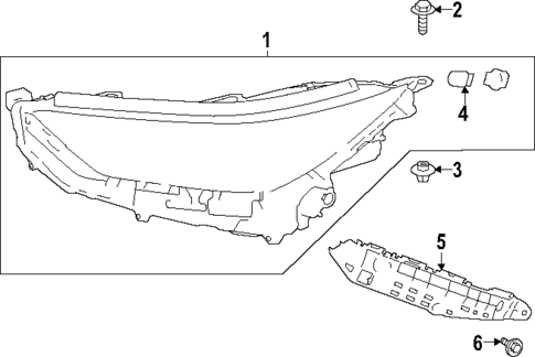 Headlamp Components for 2024 Toyota Grand Highlander | OEM Vehicle Parts