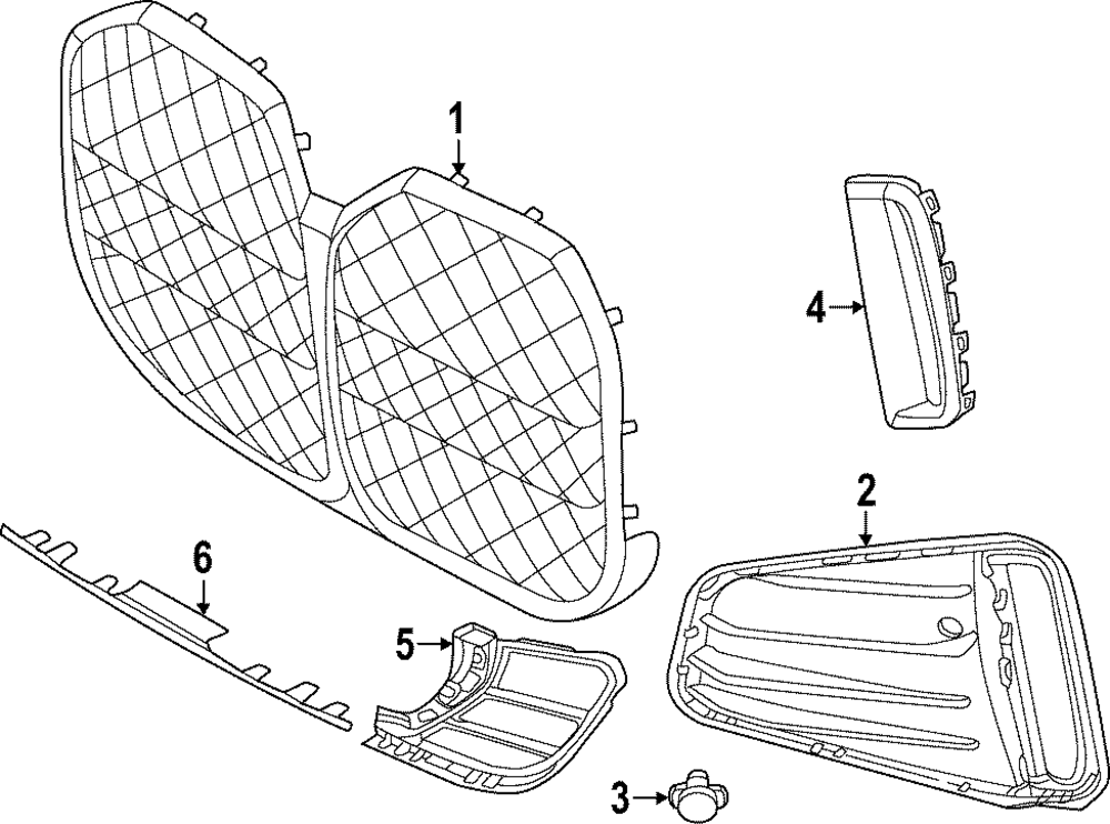 Genuine BMW 51-13-9-463-241 | Grille | FREE Shipping on Most Orders ...