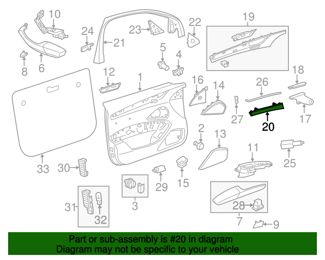 4H0-867-409-AA-HE3 - Insert 2015-2018 Audi | Audi OEM Parts