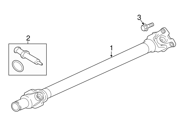 2018-2020 Land Rover Range Rover Velar Drive Shaft LR092701 ...