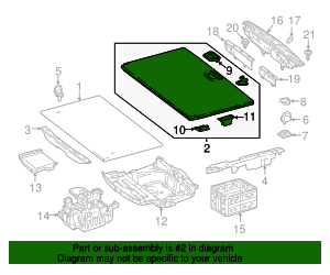 213-680-00-02-64-9J28 - Floor Cover Panel 2018-2023 Mercedes-Benz ...