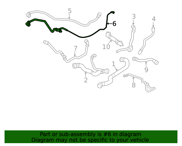 2019-2023 BMW Radiator Hose 17-12-5-A02-2E8 | Online BMW Shop