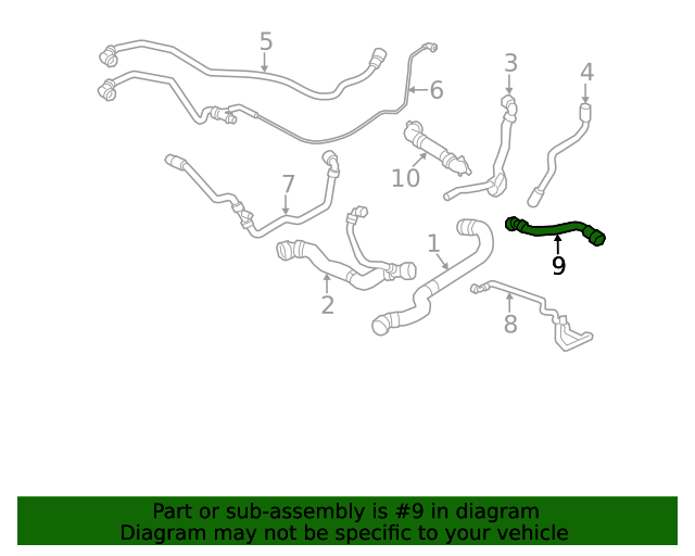 Genuine BMW 17-12-9-894-779 | Coolant Hose | FREE Shipping on Most ...