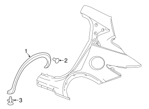 2017-2019 Infiniti QX30 Wheel Opening Molding Rivet N5042-5DA2B ...