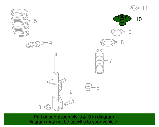 2008-2017 GM Strut Mount (MOUNT ONLY) 22807232 GM | GMPartsDirect.com