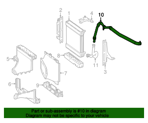 231-501-22-82 - Lower Hose 2013-2018 Mercedes-Benz SL 65 AMG ...