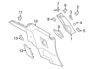 2014-2019 Porsche 911 Quarter Trim Panel 991-555-071-21-DM5 | Sunset ...