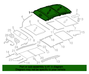 2014-2016 Mercedes-Benz Sunroof Assembly 212-780-02-00 | MB OEM Parts