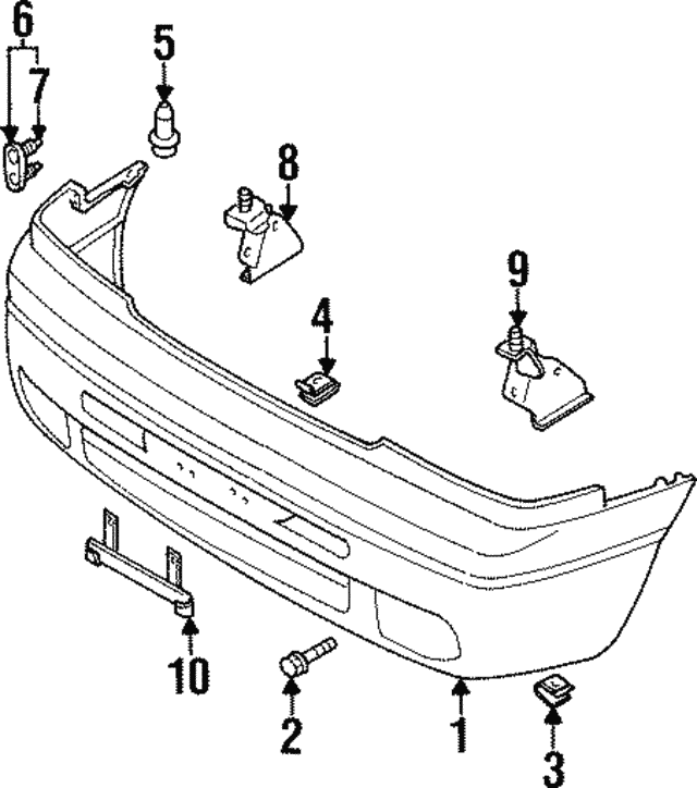 1996-1998 Mazda MPV Bumper Cover LB82-50-031D-BB | QuirkParts