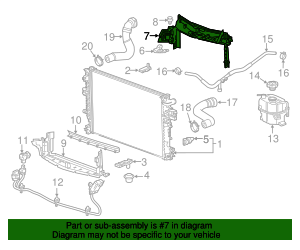 2019 Chevrolet Malibu Radiator Air Upper Deflector 84242700 ...
