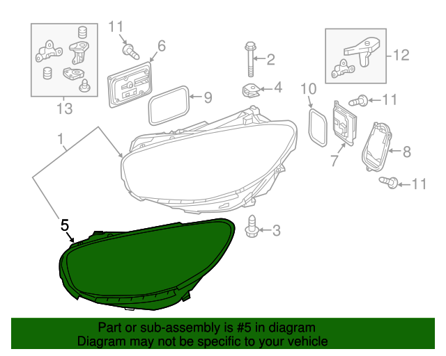 2017-2020 Mercedes-Benz Headlight Seal 231-826-02-00 | AutoNationParts.com