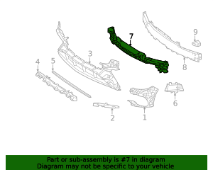 213-885-04-04 - Bumper Impact Absorber 2021-2023 Mercedes-Benz E 450 ...