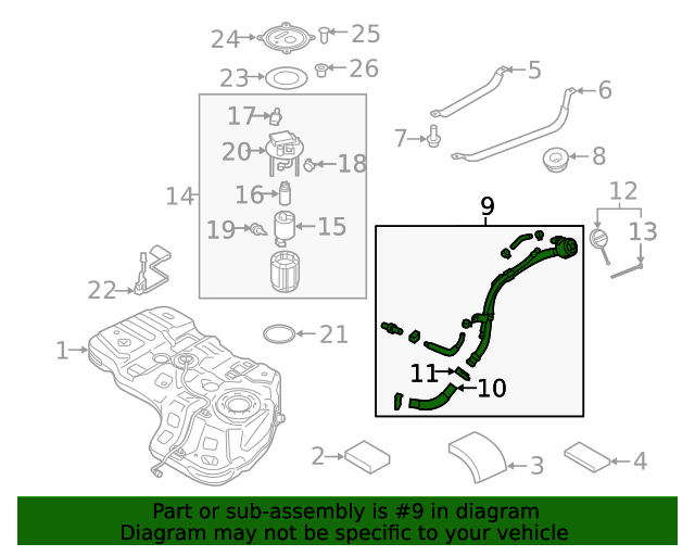2020-2024 Kia Telluride Filler Neck 31030-S9500 | NewAutoParts.com