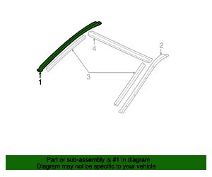 2003-2007 Toyota Land Cruiser Windshield Trim 75533-60060 | Conicelli ...