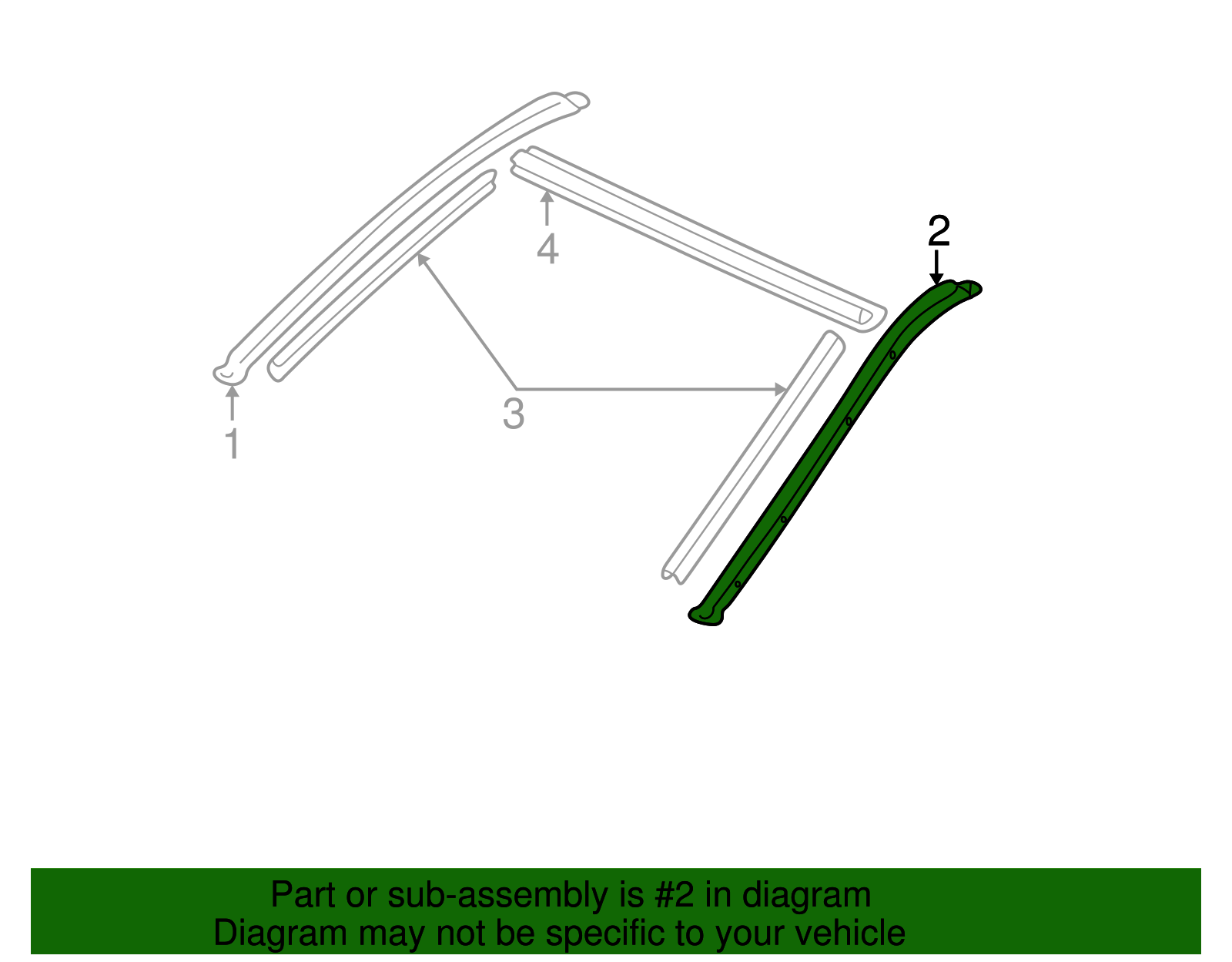 75534-60021 - 1998-2007 Toyota Land Cruiser - Windshield Trim | Toyota ...