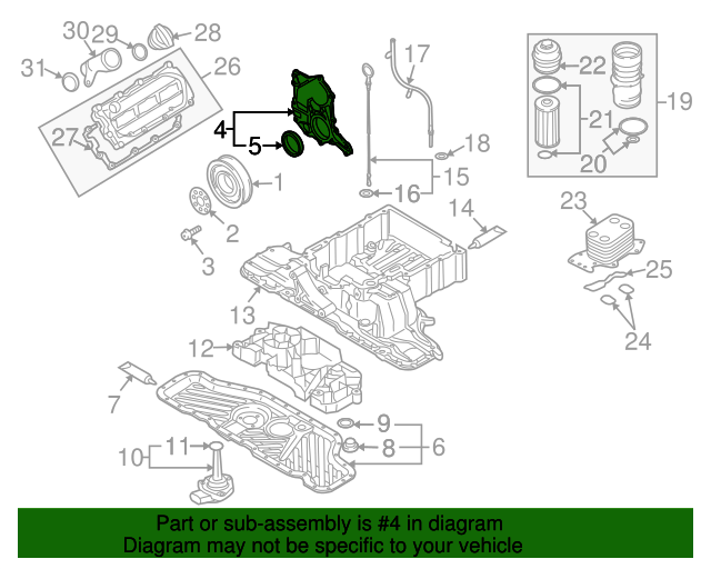 2009-2012 Audi Q7 Front Cover 059-103-150-AN | Audi USA Parts