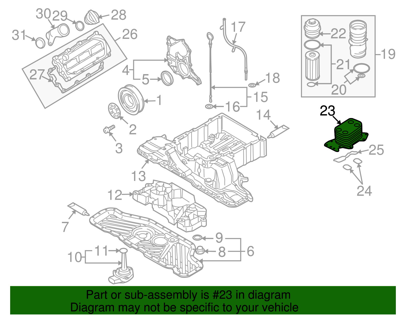2009-2012 Audi Q7 Oil Cooler 059-117-021-K | Audi USA Parts