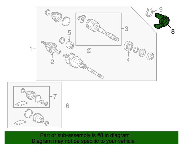2013-2018 Toyota RAV4 Bearing Support 43457-0R050 | Toyota Parts Center
