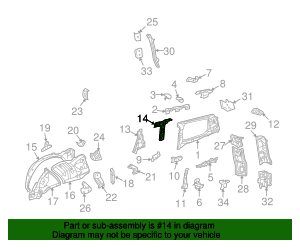 2008-2021 Lexus LX570 Upper Reinforced 61707-60040 | OEM Parts Online