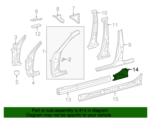 2013-2020 Lexus Reinforced Plate 61403-30031 | OEM Parts Online