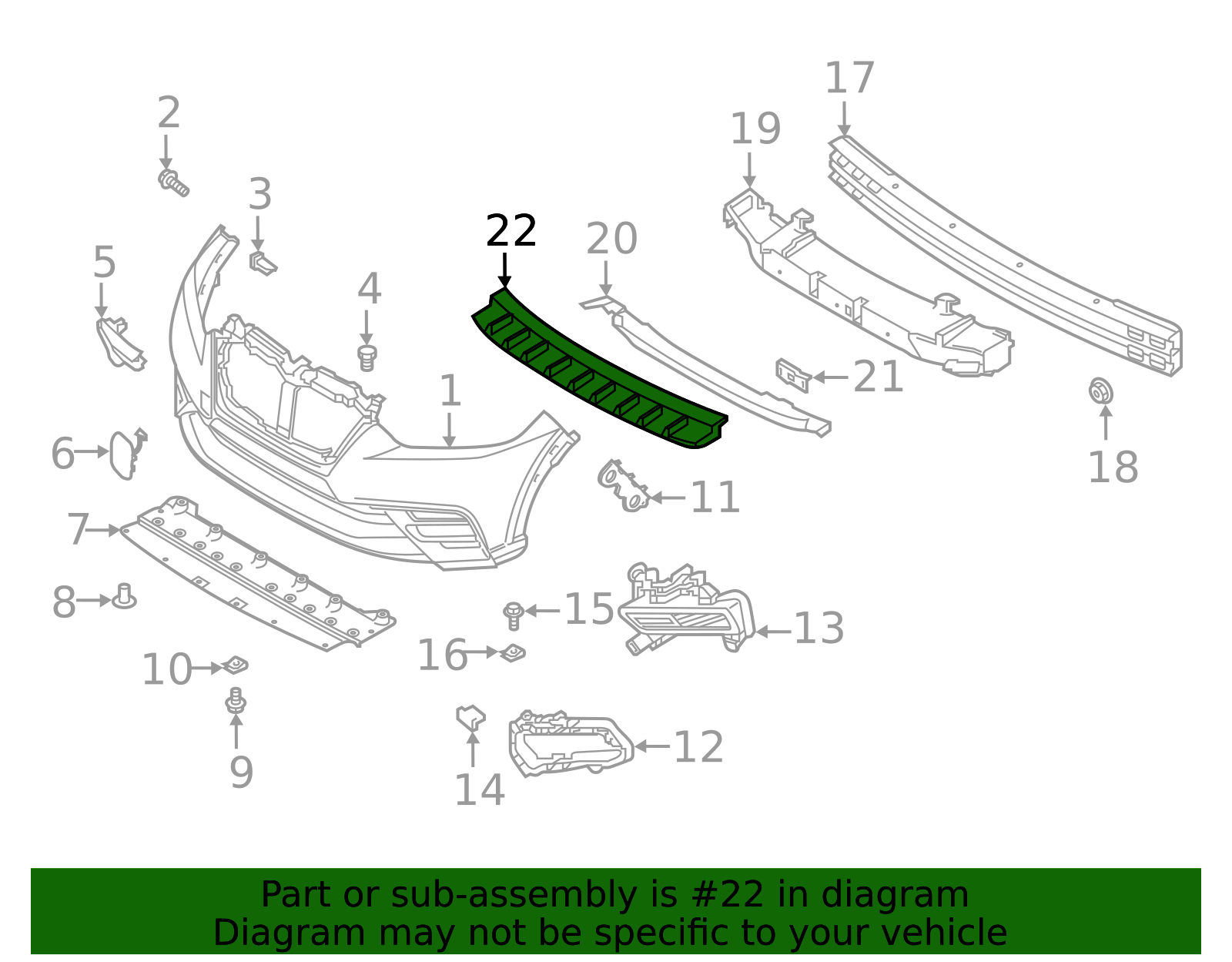2018-2019 Nissan Kicks Lower Absorber 62091-5RL0A | Nissan Parts Central
