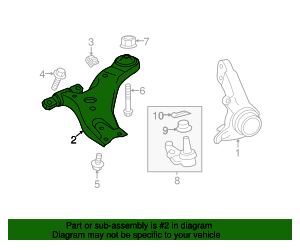 2013-2018 Lexus Lower Control Arm 48069-33080 | OEM Parts Online