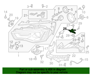 2013 Audi Headlight Bracket 8T0-941-453-B | OEM Parts Online