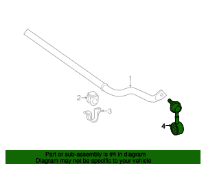 48810-0C010 - Link Assembly, Front Stabilizer, Left - 2007-2021 Toyota ...