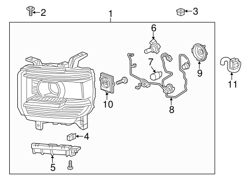Headlamp Components for 2014 GMC Sierra 1500 | GM Parts Center