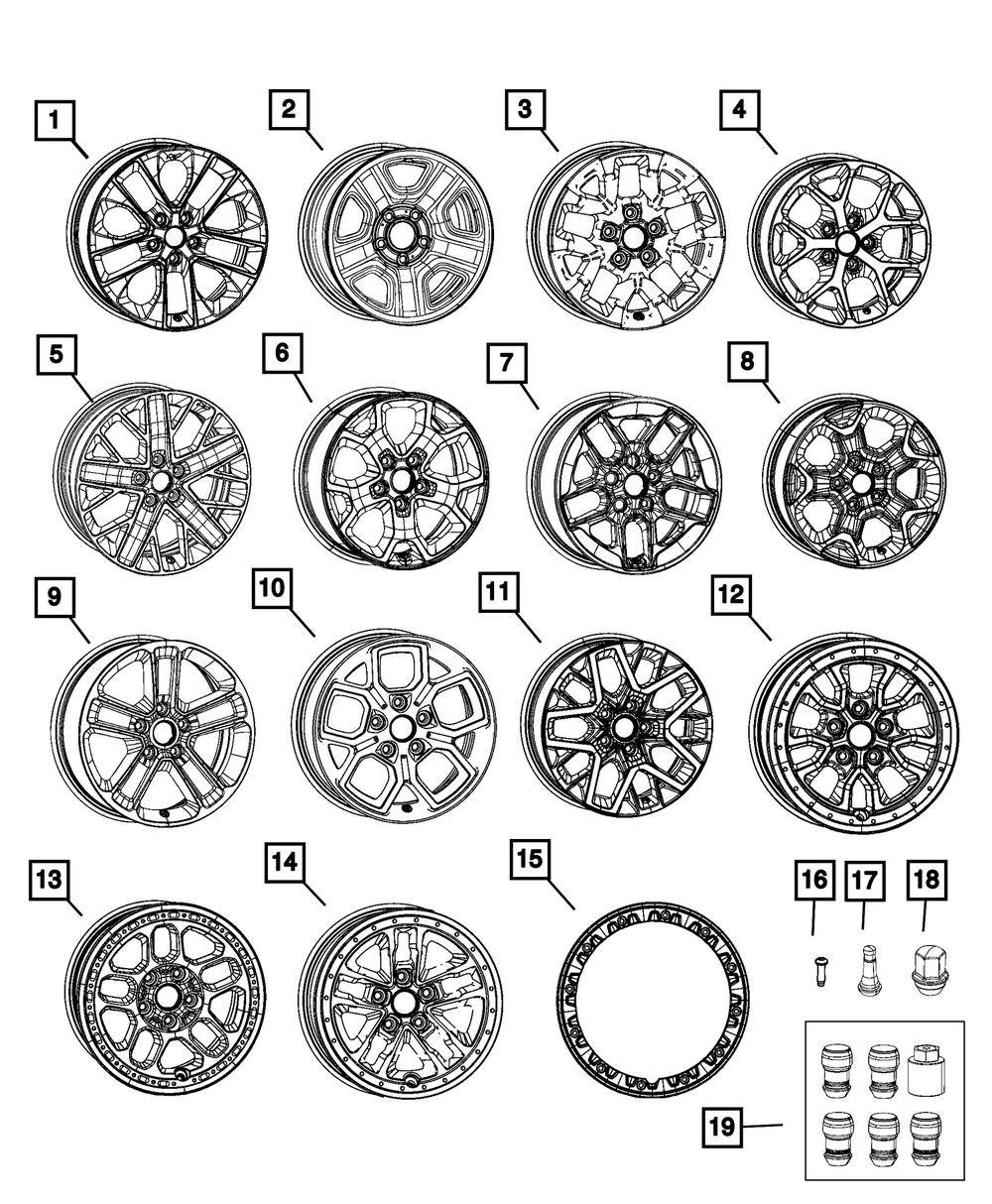 2025 Jeep Wrangler Aluminum Wheel 68640198AA | Mopar eStore