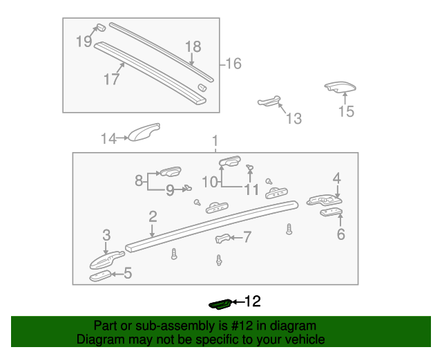 2001-2007 Toyota Sequoia Center Support 63404-0C011 | OEM Parts Online