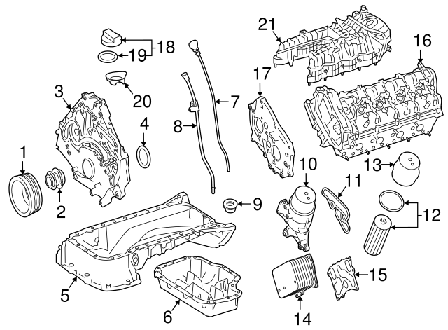 278-010-19-28 - Engine Oil Pan 2012-2019 Mercedes-Benz ...